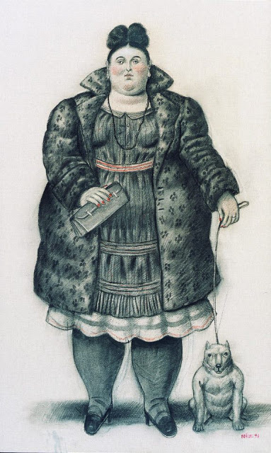 Fernando Botero-Mujer con perro | Fernando botero, Figurative artists ...