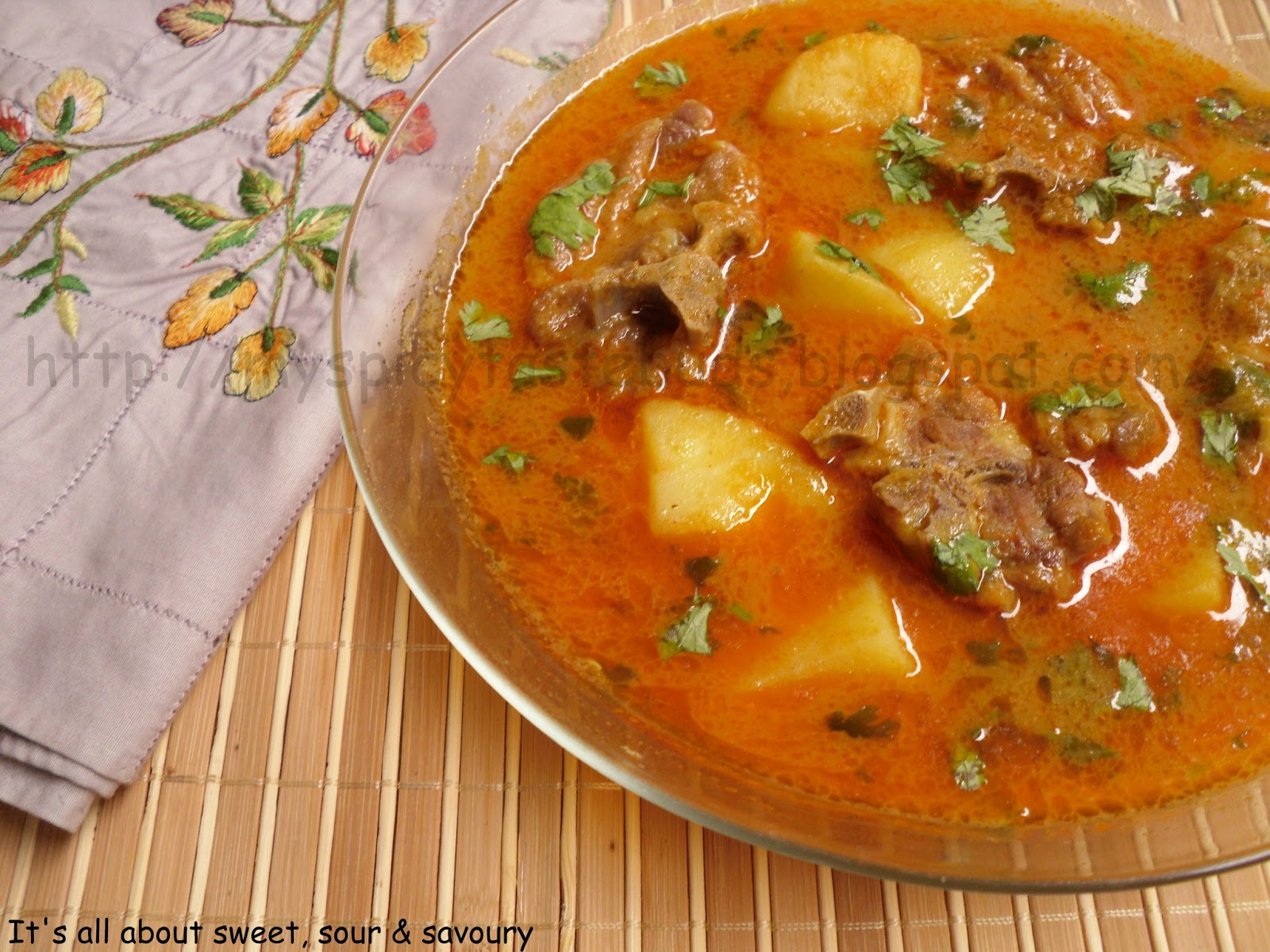 My Spicy Taste Buds: Alu Gosht