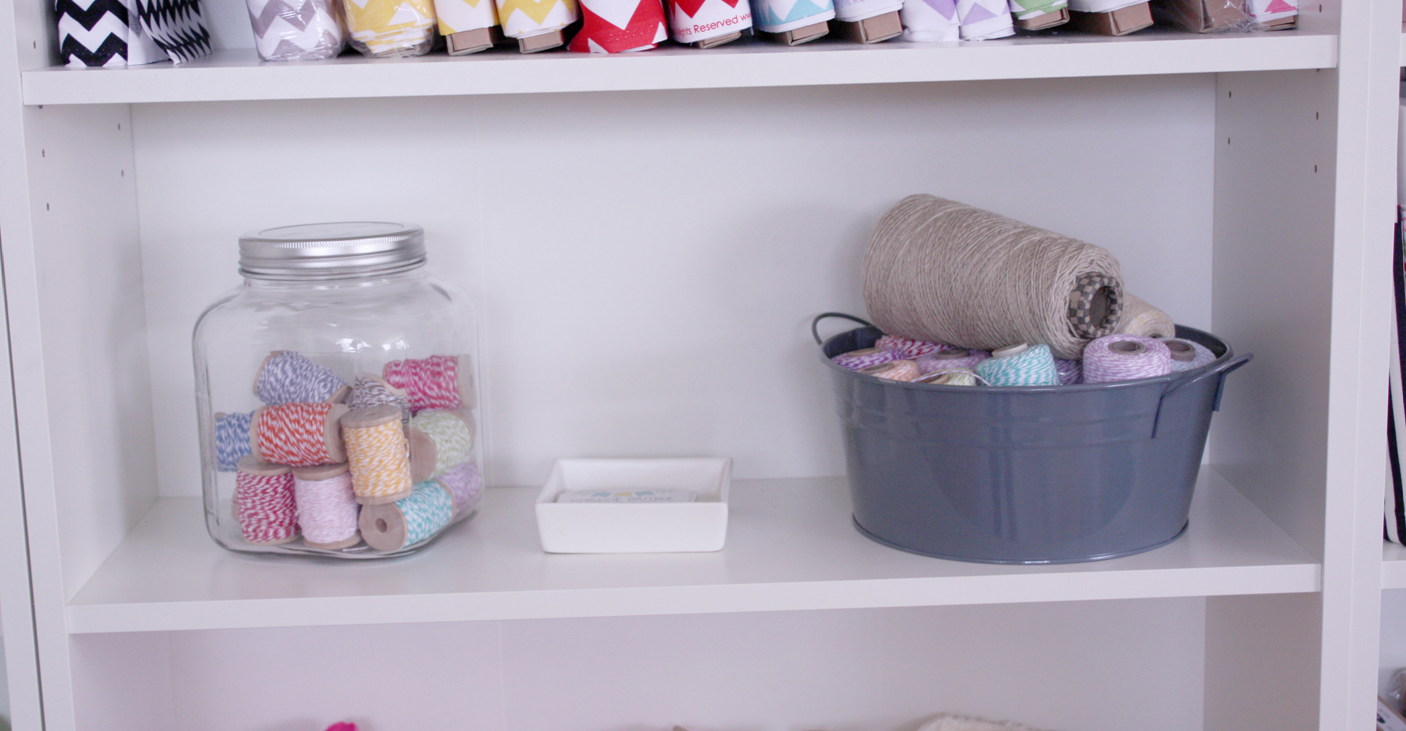 Craft Room Tour - Fabric Storage Wall - Naturally Creative Mama