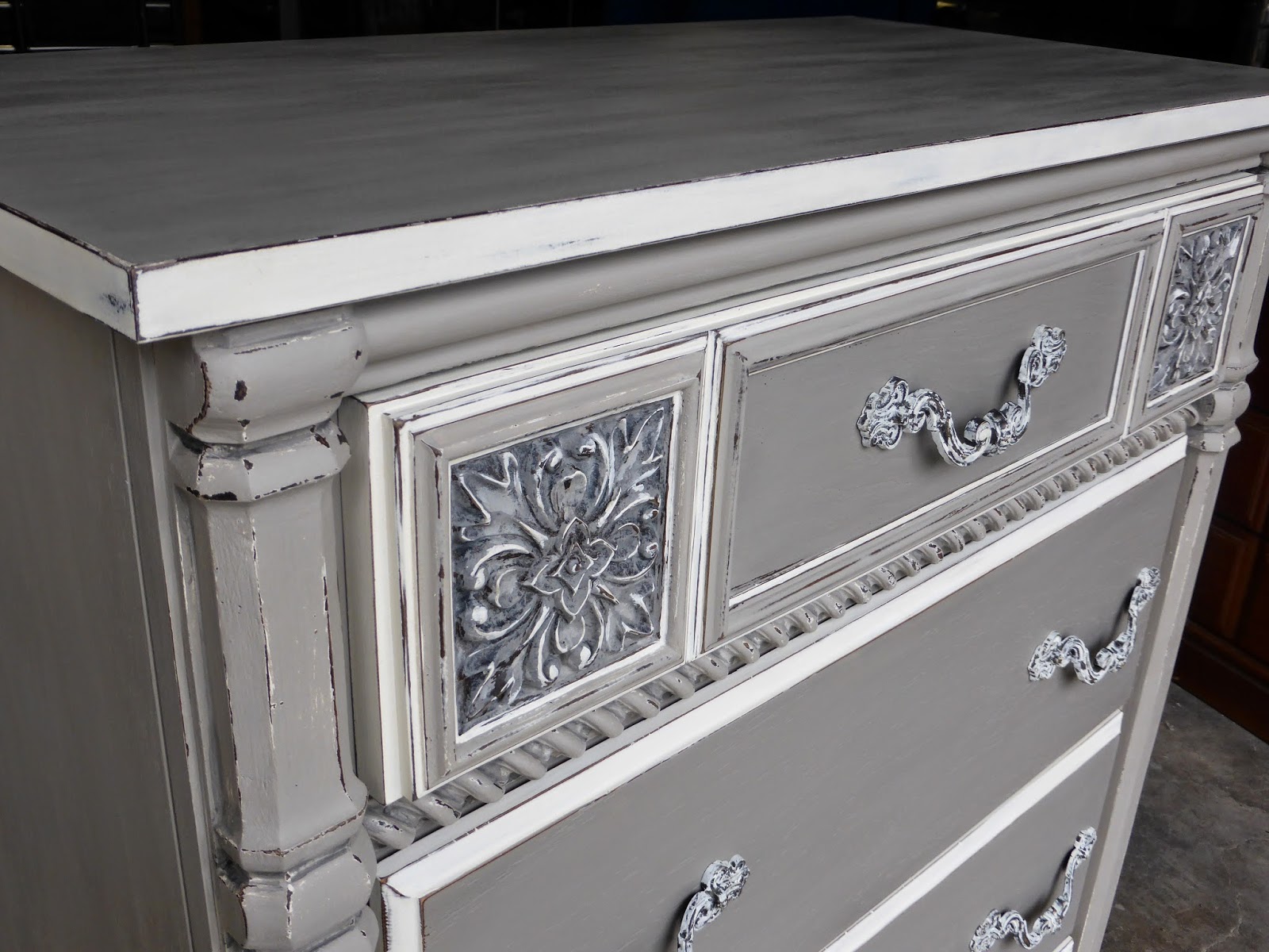 Sweetly Chic: Sophisticated Grey Painted Lady Dresser