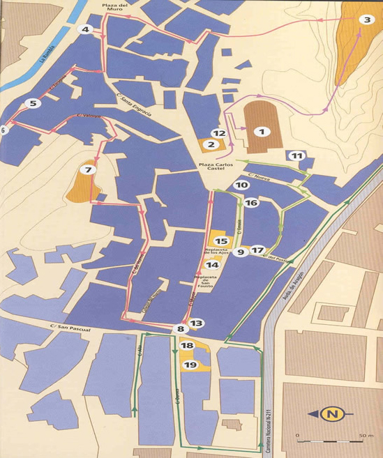 Montalbán en fotos: Recorrido urbano. Plano de Montalbán