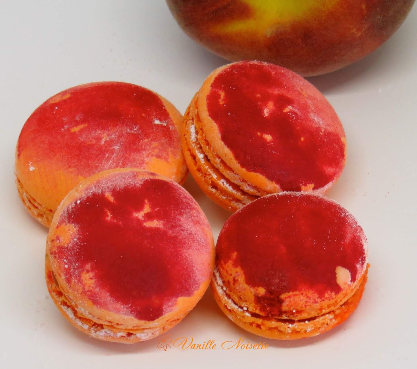 Vanille Noisette : MACARON PÊCHE