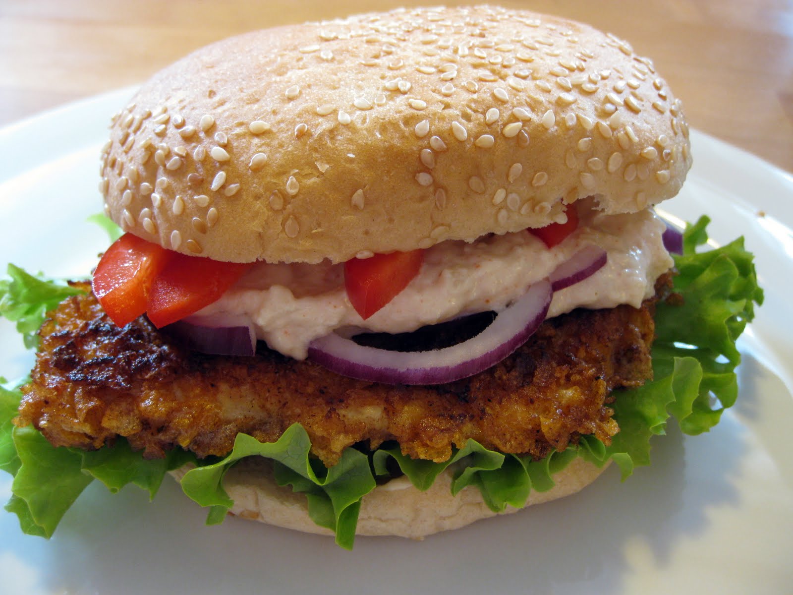 Café Lemonia: Crispy kyllingburger