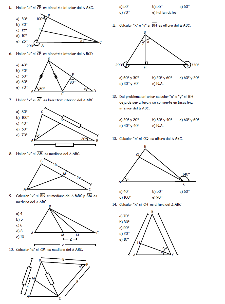 EL RINCÓN MATEMÁTICO DE POLO: LINEAS NOTABLES EN EL TRIANGULO