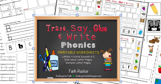 Kindergarten Faith: Independent Letter and Phonics Printables