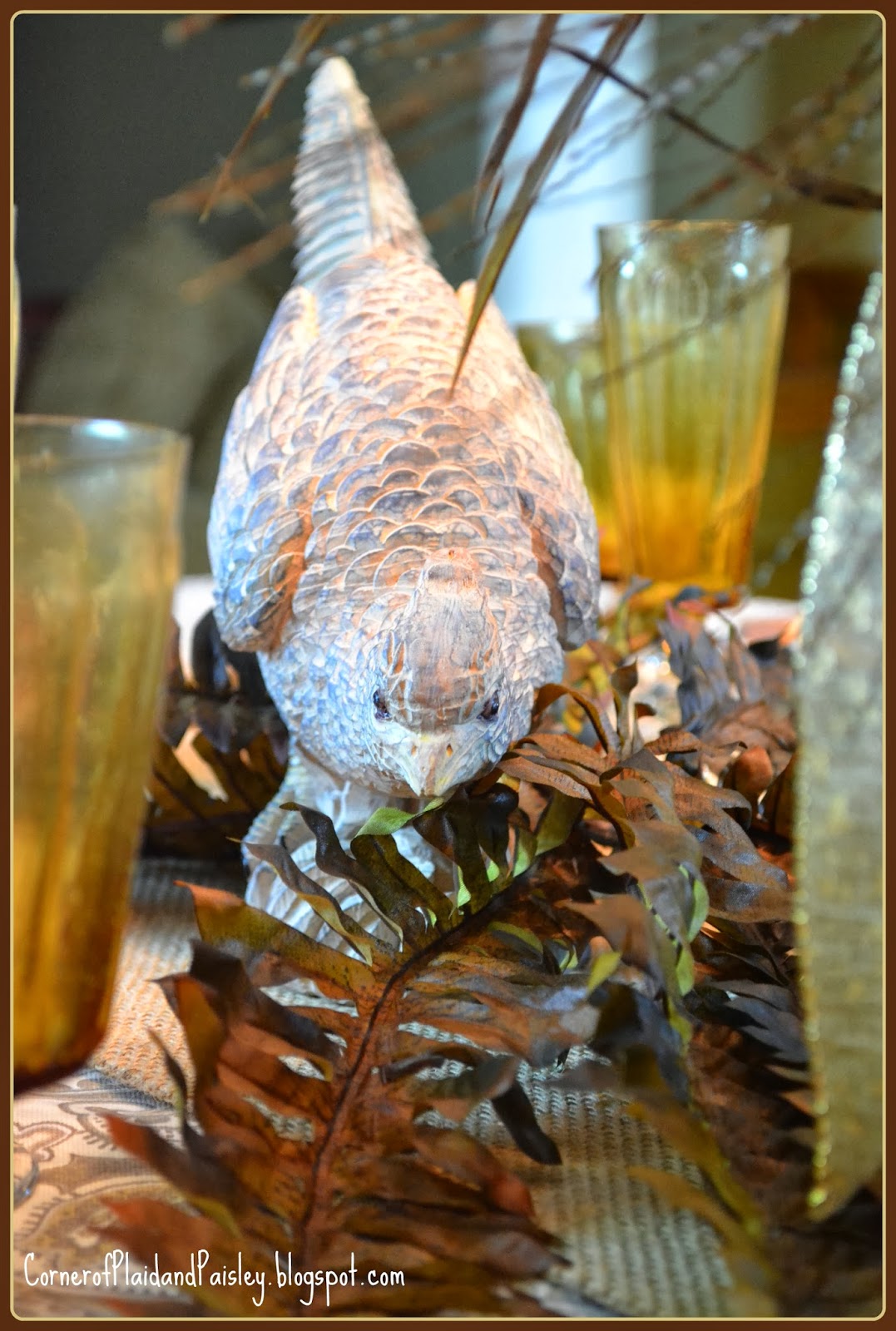 Thanksgiving Tablescape - Wishing you a Pheasant Holiday - Corner of ...