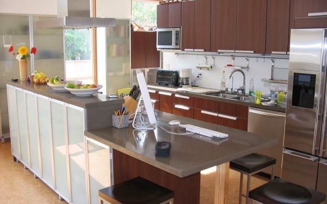 Dapur Minimalis Elegan dengan Warna Coklat | Kitchen Set dan Furniture ...