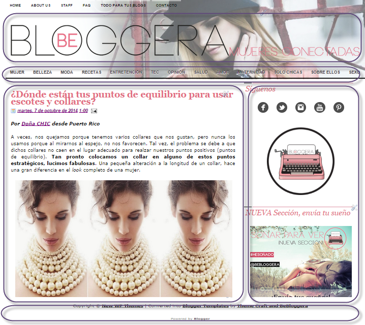 Estructura básica de un blog - @BeBloggera