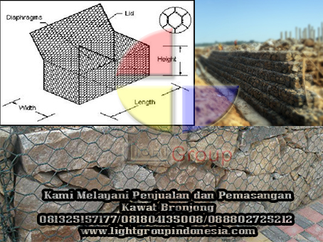 Pemasangan Kawat Bronjong untuk Mencegah Longsor Erosi dan Abrasi