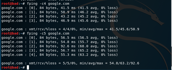 Kali linux - Scan Network- Hướng dẫn sử dụng Fping