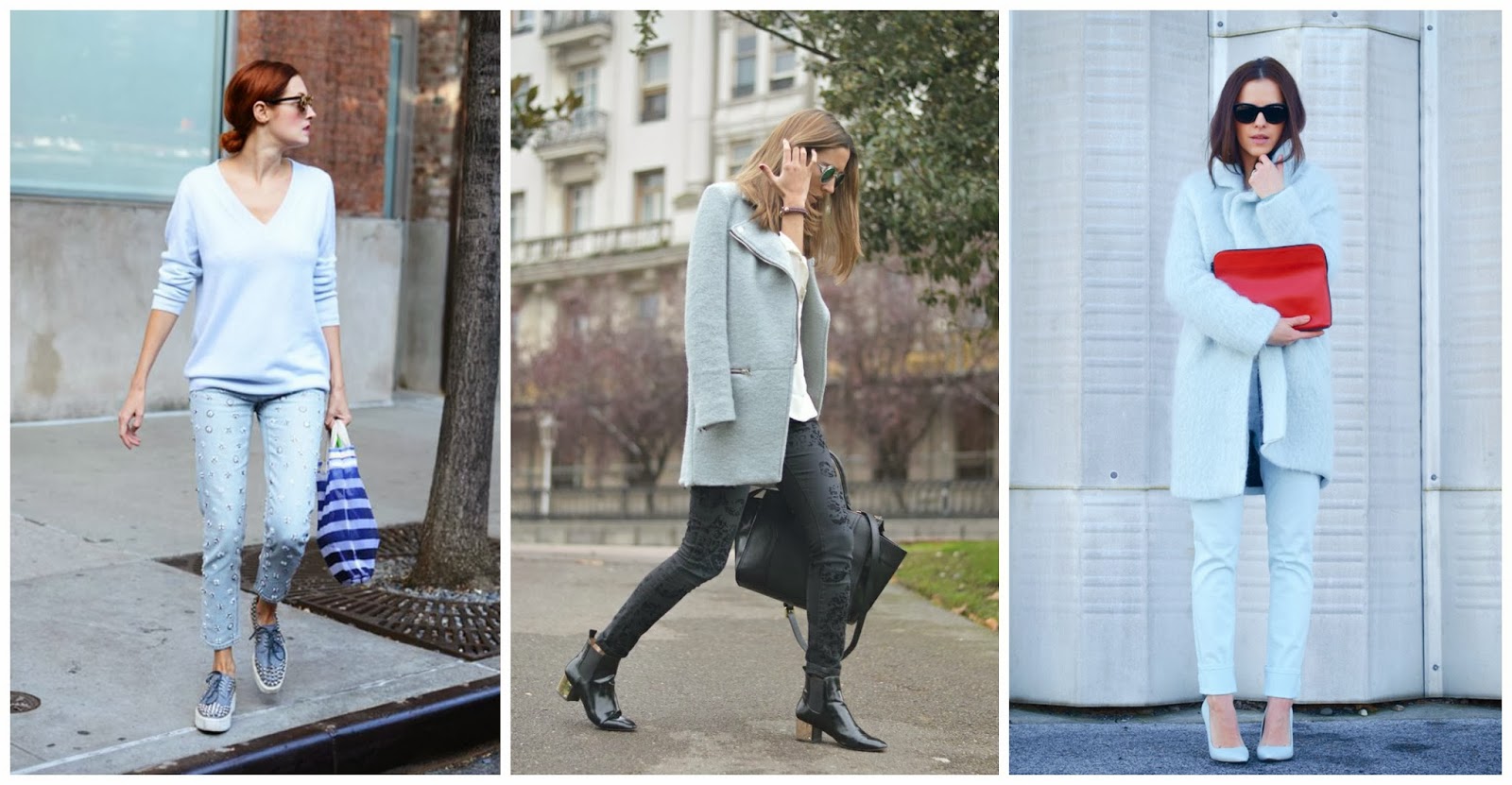 STREET STYLE AZUL PASTEL ,TRENDS - Así es la Moda