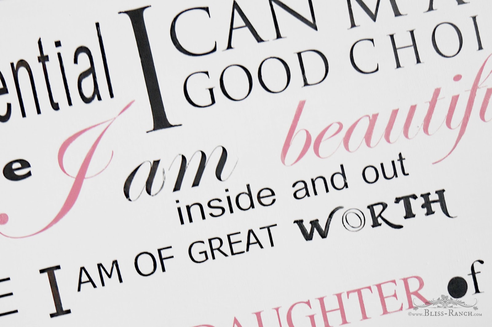 Bliss Ranch: Positive Affirmation Sign