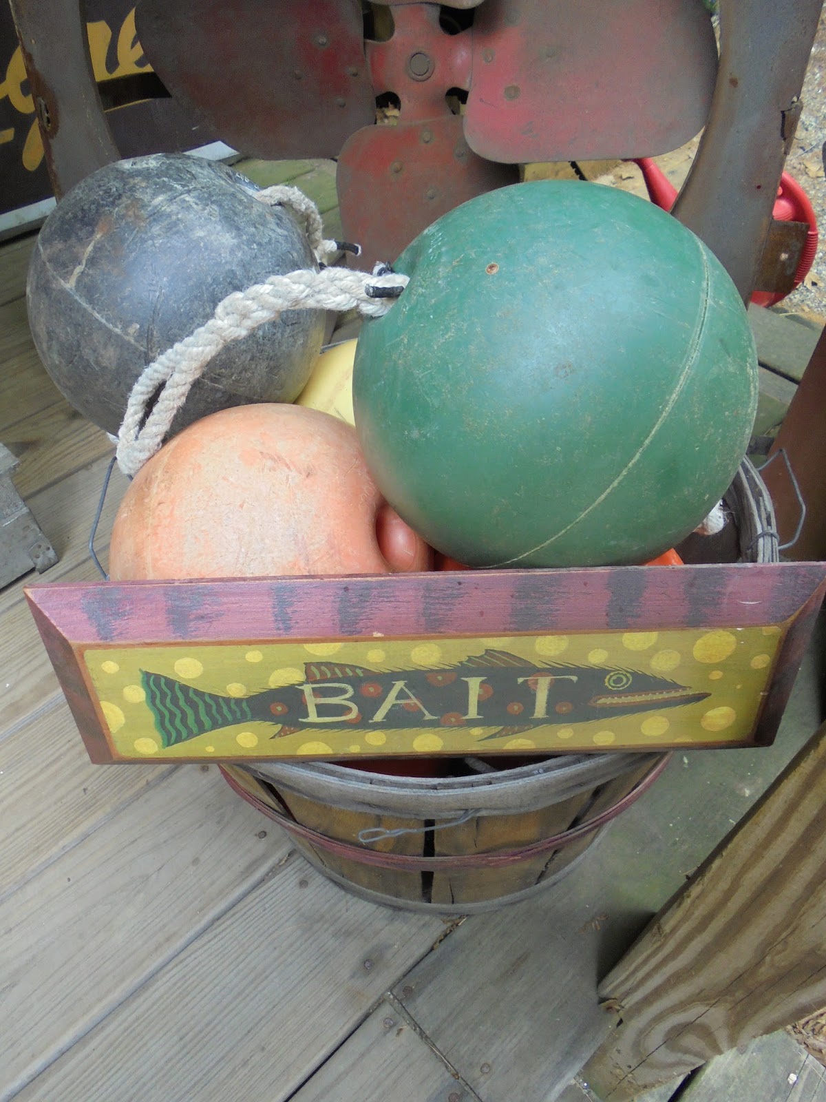 Log Cabin Antiques & Gifts: Fun and colorful fishing net float balls