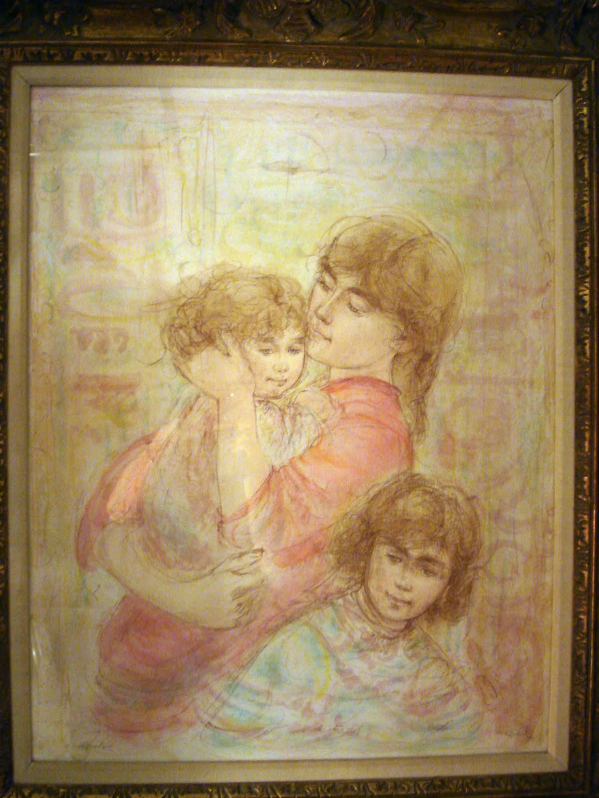 S. Morantz Galleries: Mother and Two Children by Edna Hibel