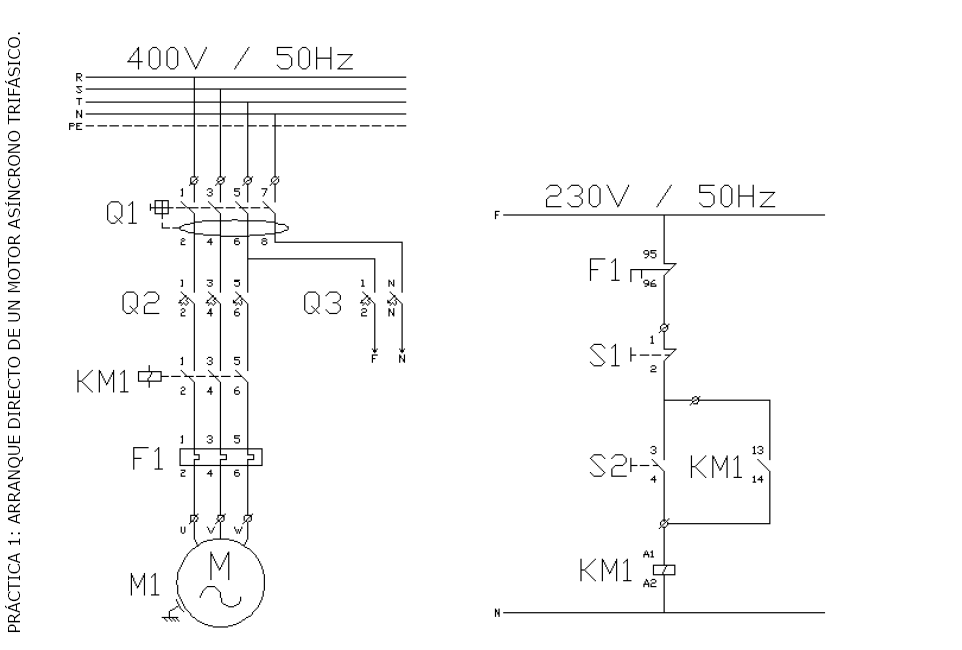 ELECTRICOSAFICIONADOS.SENA: ARRANQUE DIRECTO DE UN MOTOR ASÍNCRONO ...