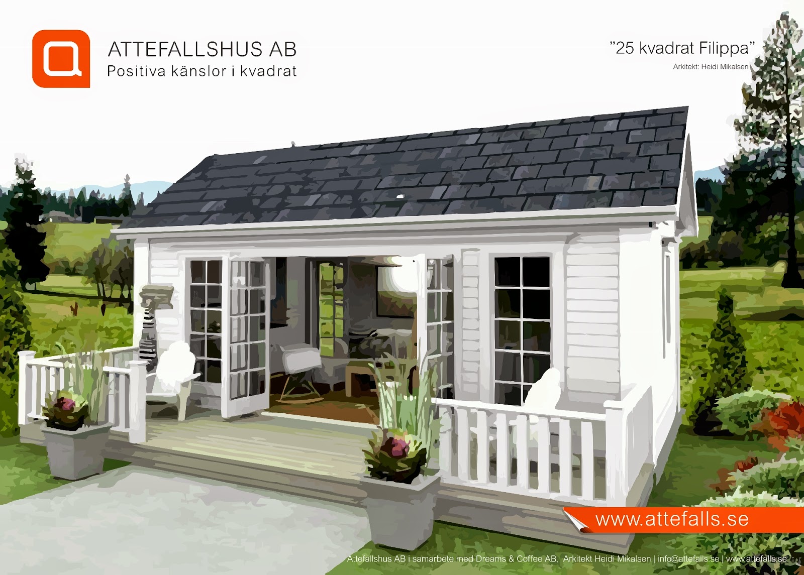 Den Vita Drömgården: Attefallshus AB bygger "mina" klassiska Attefallshus