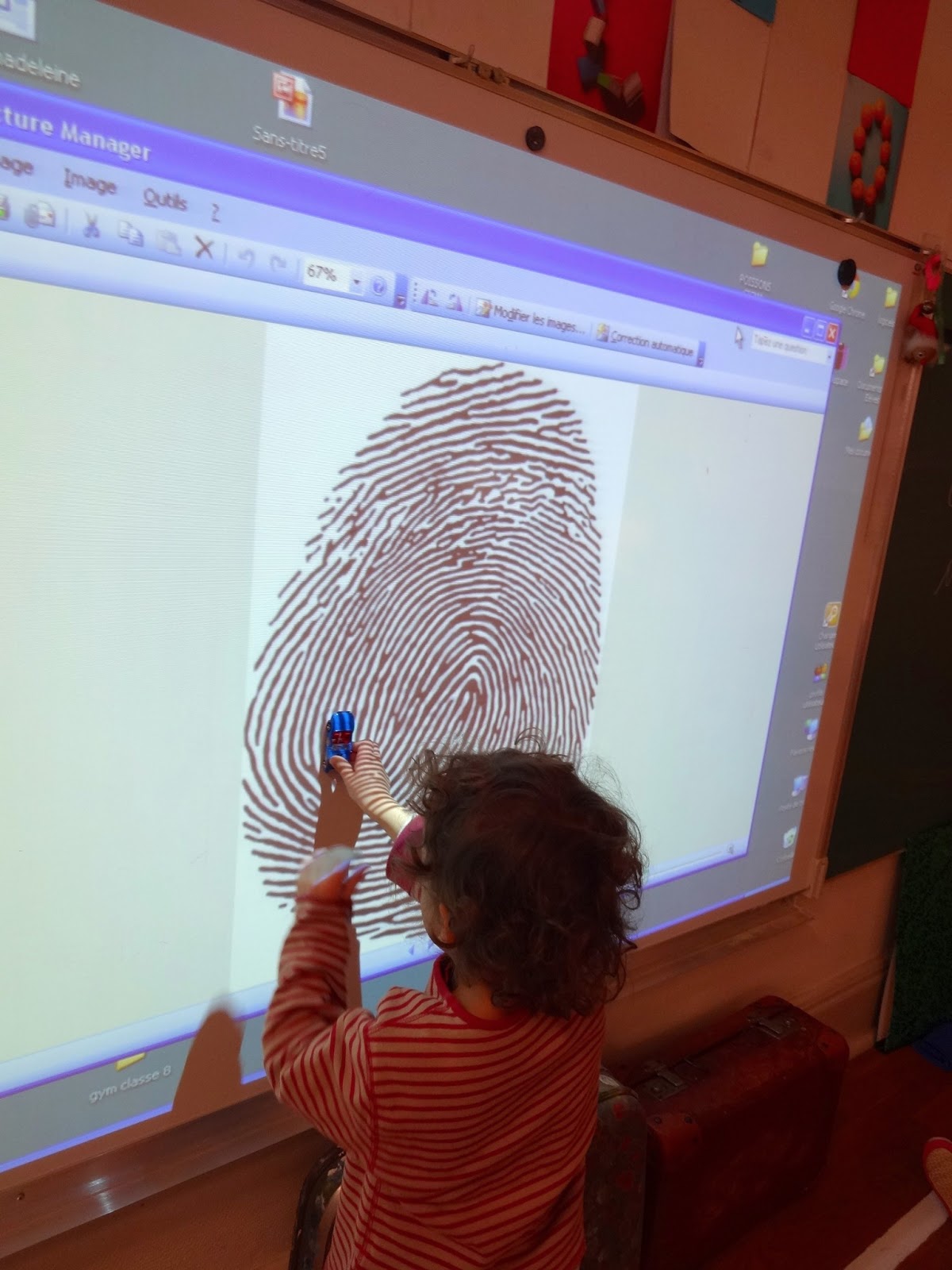 les notes de matières d'école: Empreinte digitale