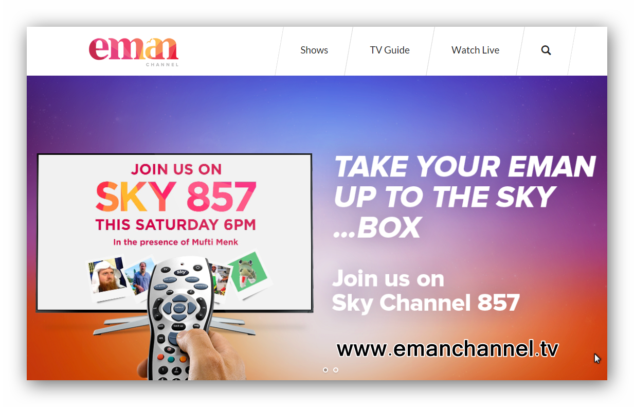 Eman Channel A Real Media Alternative for the Muslim Family │ SKY 857 ...