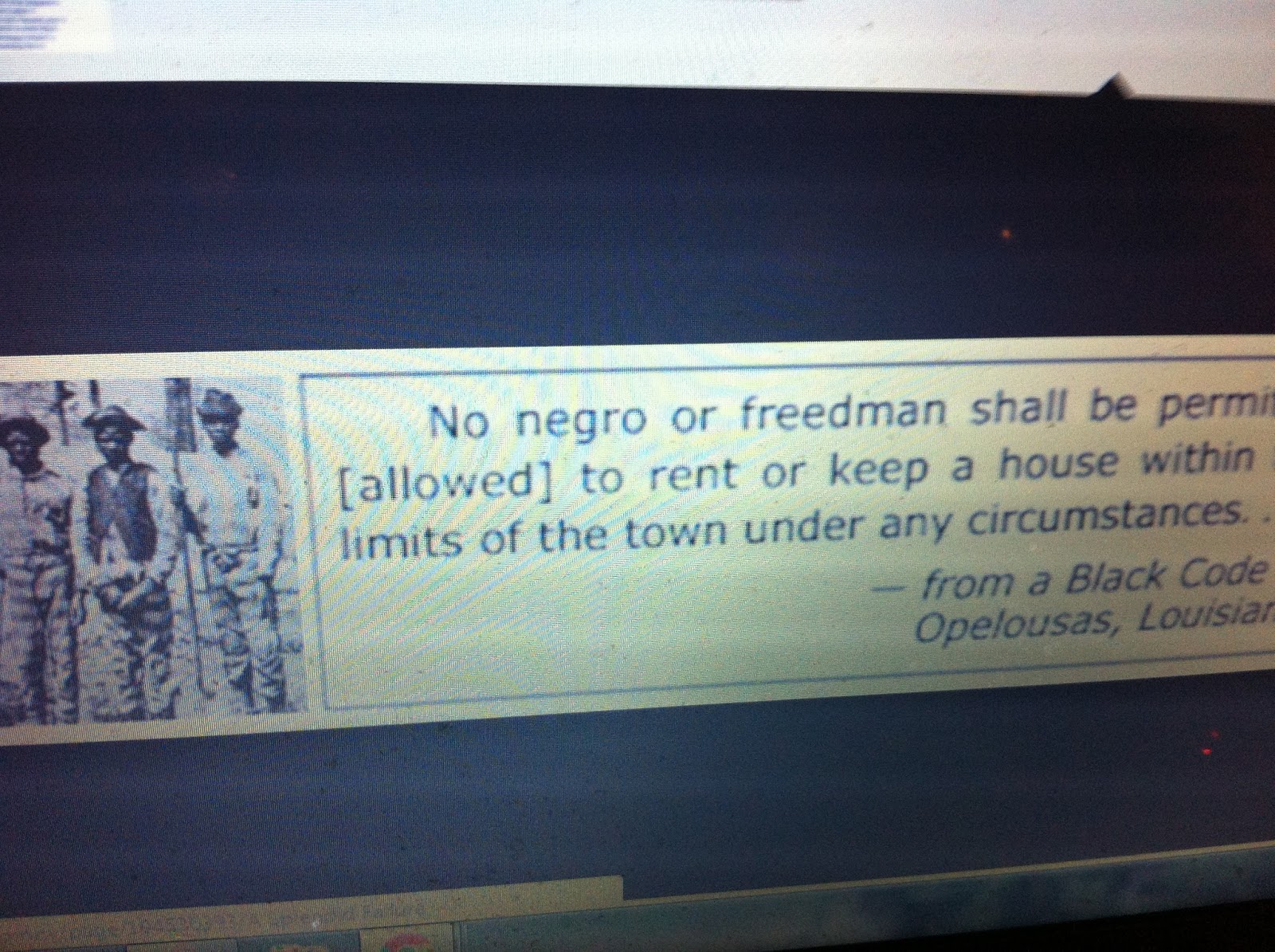 THE BLACK SOCIAL HISTORY:: BLACK SOCIAL HISTORY - BLACK CODES - UNITED ...