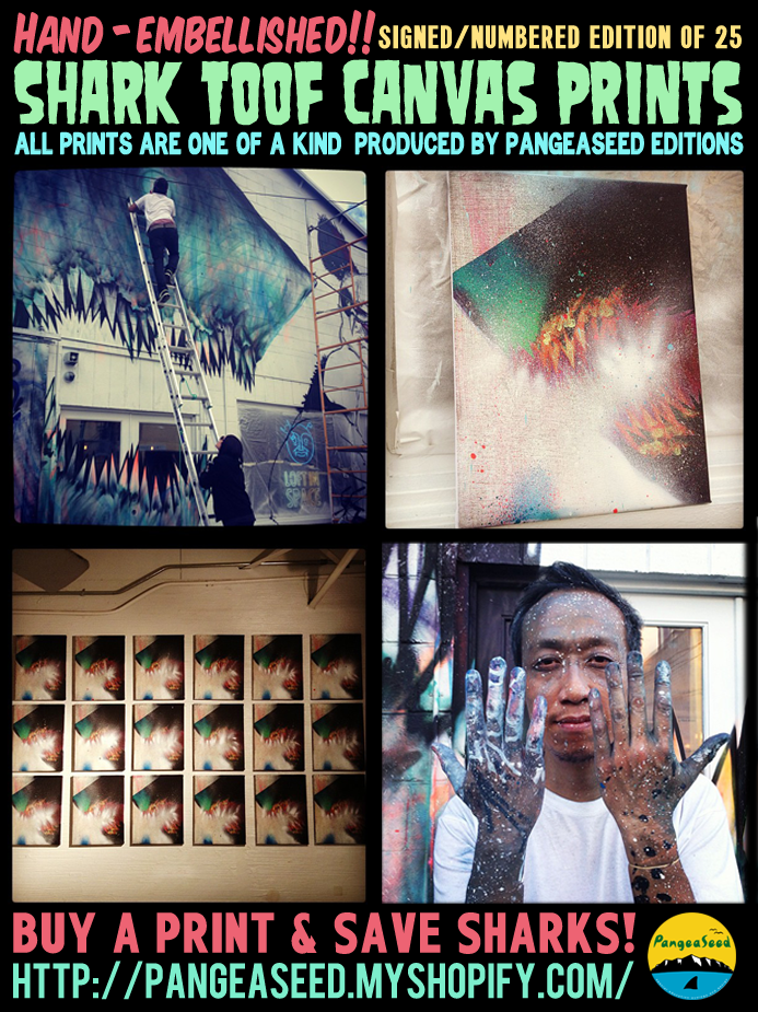 INSIDE THE ROCK POSTER FRAME BLOG: Shark Toof X PangeaSeed Canvas Print ...