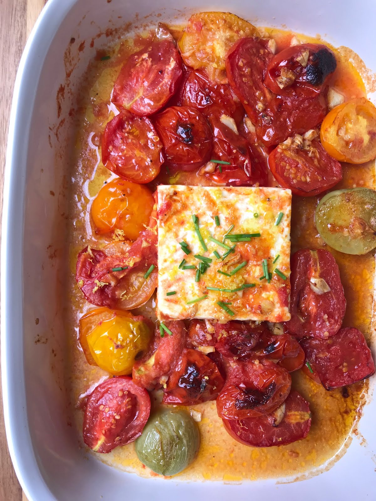 Broiled Feta and Tomatoes | Chef Jen
