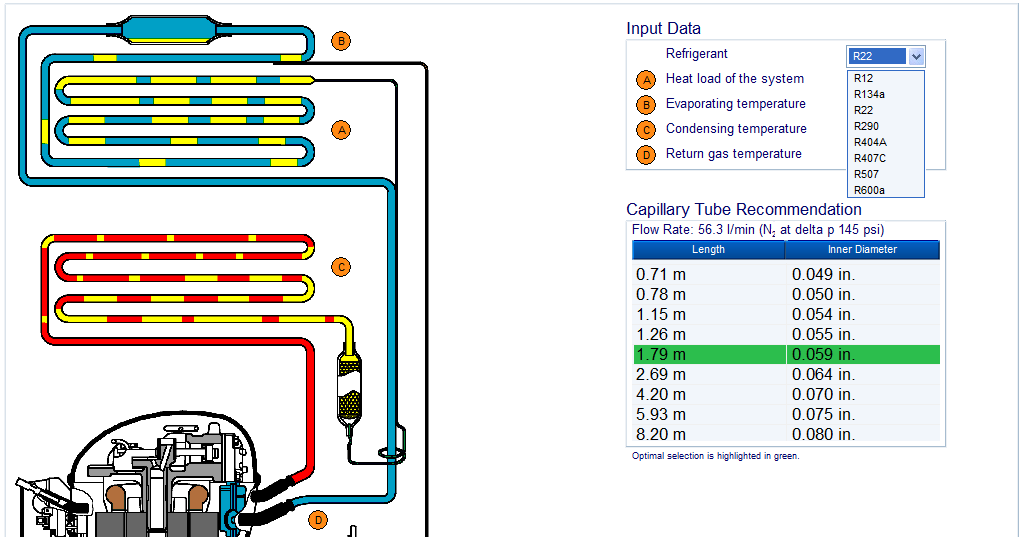 Software de selección de tubos capilares DanCap™ 1.0 ~ AlcaCompagni