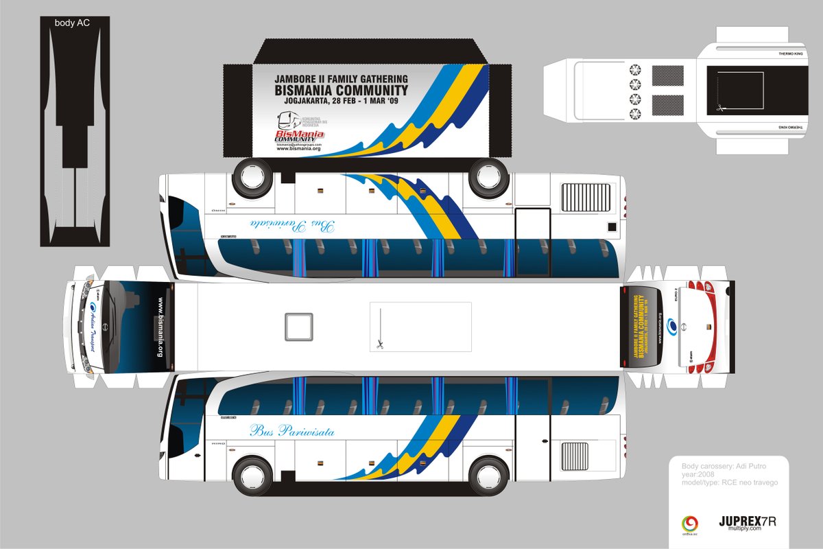 laxitna's blog: PAPERCRAFT BUS