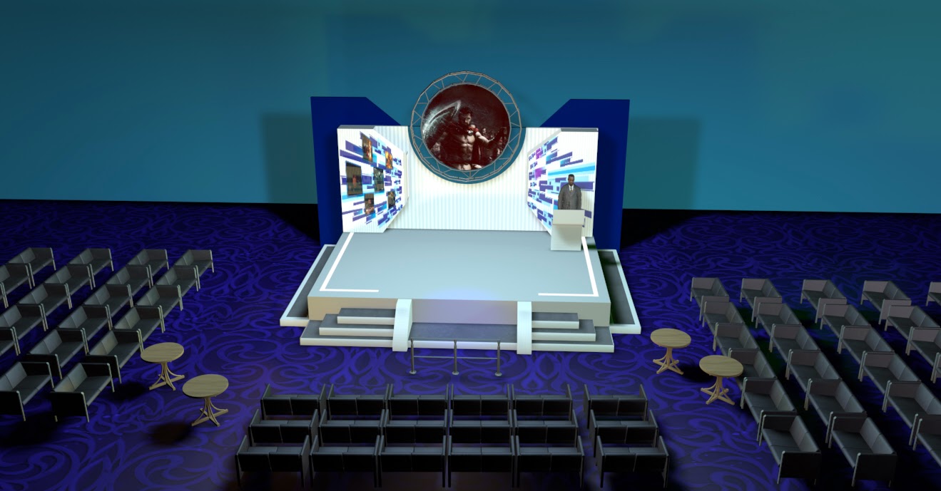 3D STUDIO - Pure CG artist & Film Editing - VFX: Stage setup for event