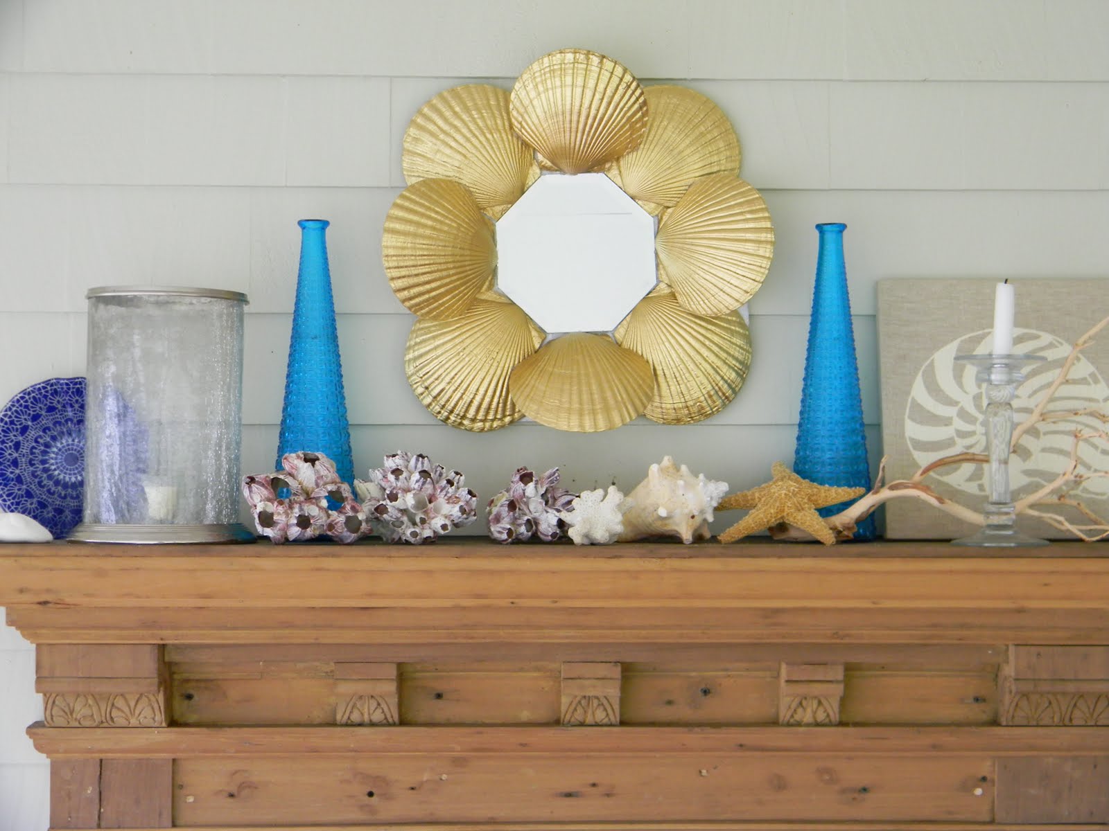 GORGEOUS SHINY THINGS: Giant Shell Mirror DIY & a THANKS!