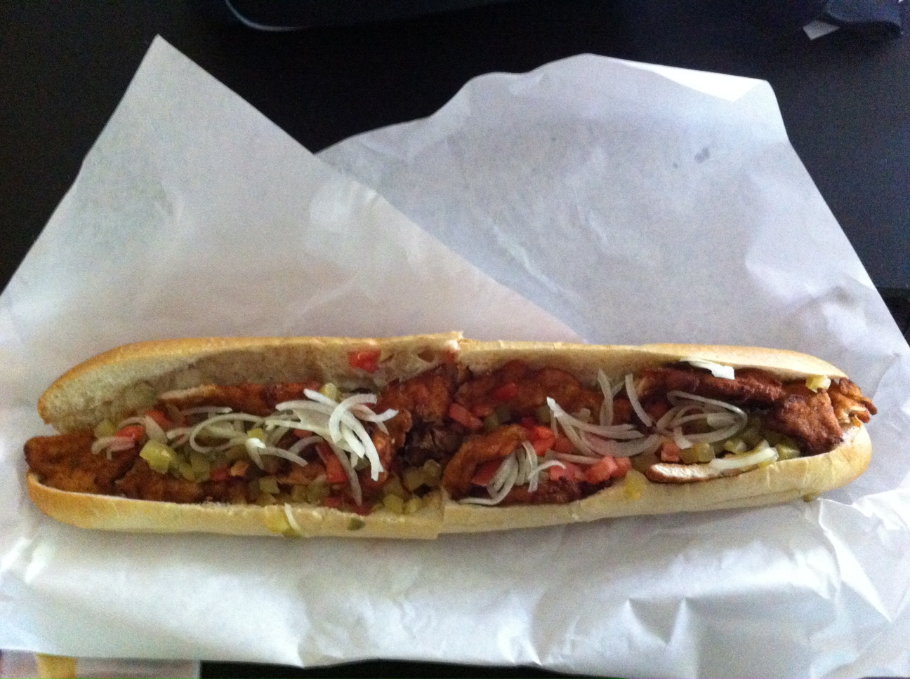 Lettuce Tomatoes Pickles Onions Hots: Mighty Subs: Chicken Cutlet