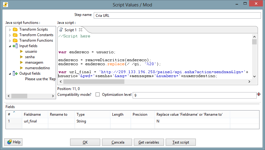 Aprenda Pentaho: Kettle Enviando SMS através da API LocaSMS R$ 0,02 cada SMS (30 mensagens ...