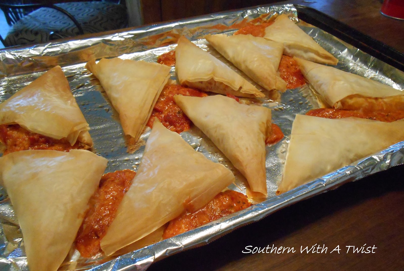 Southern With A Twist: Pizza Phyllo Packets