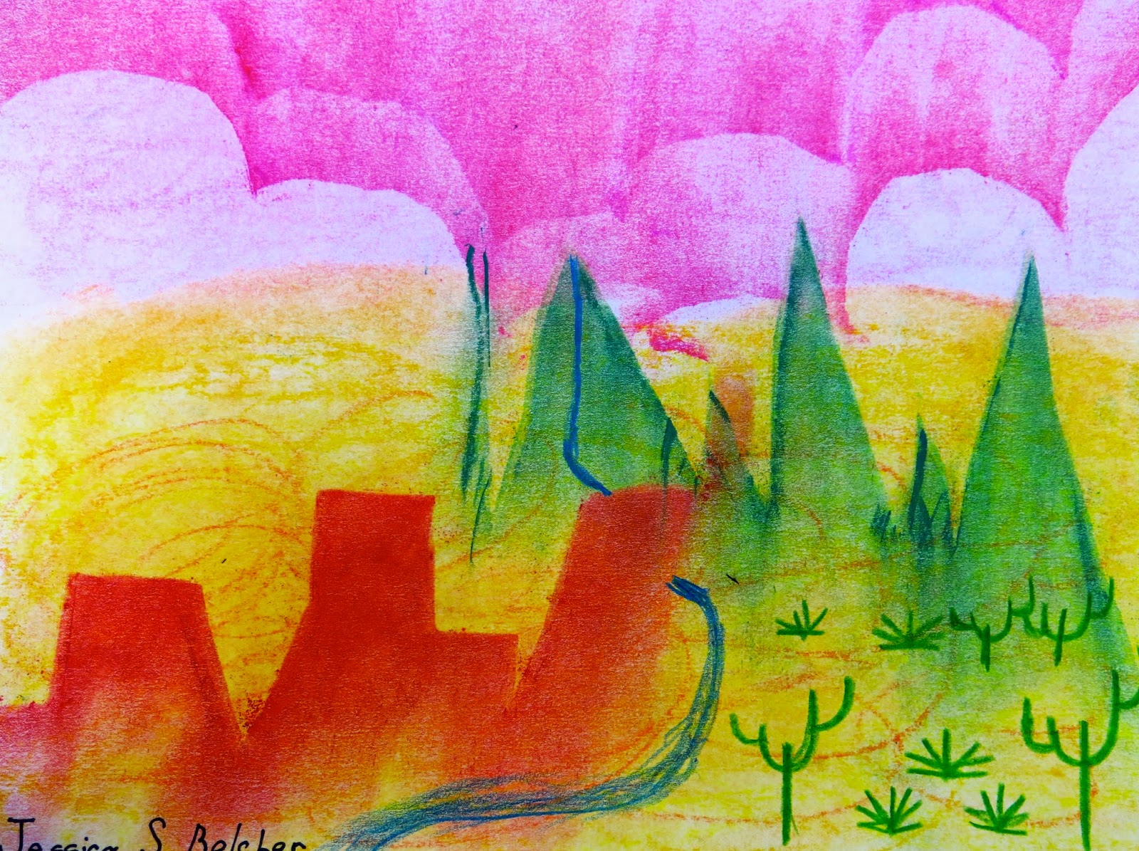 Cassie Stephens: landscape with chalk