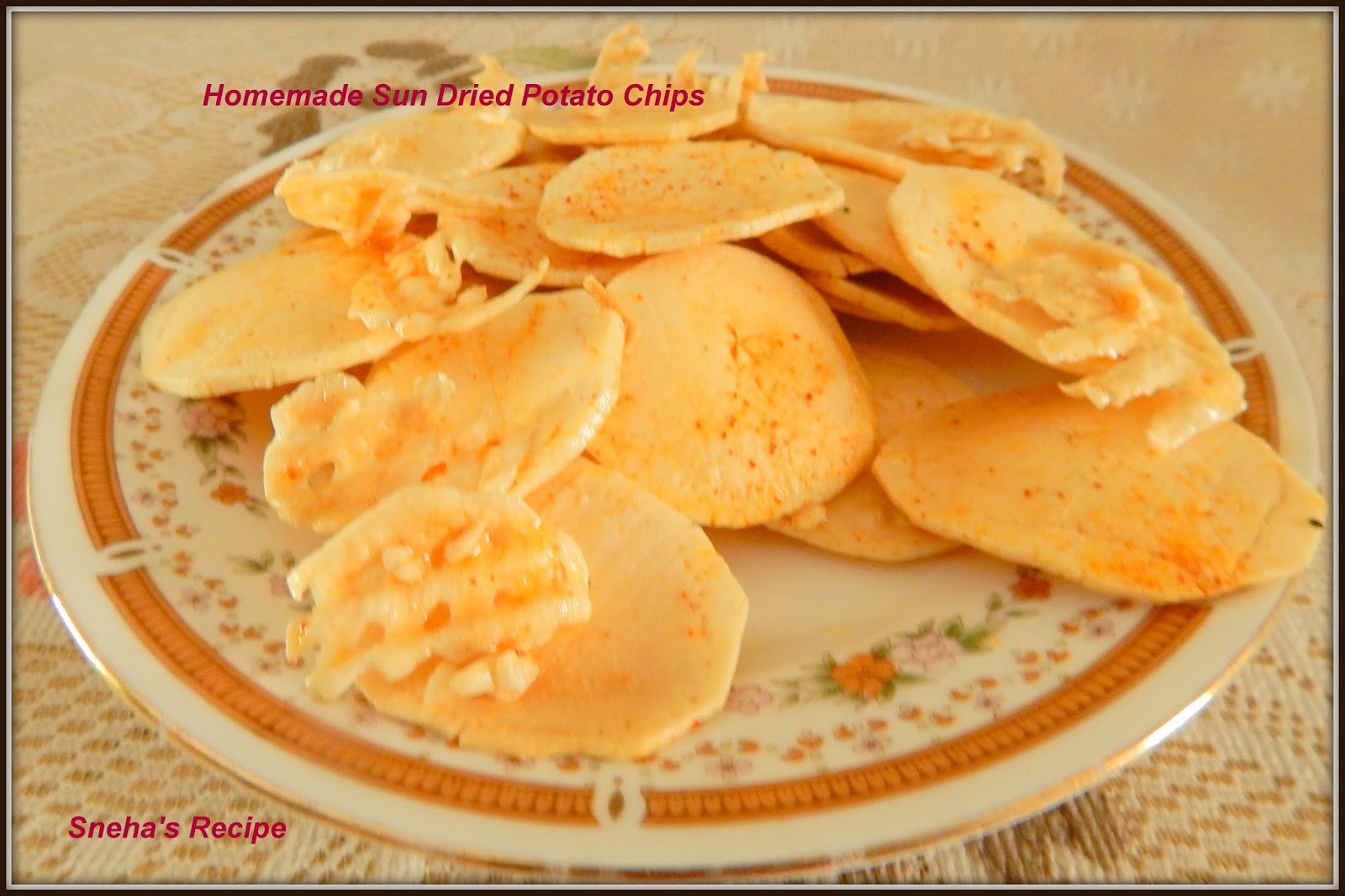 How To Make Homemade Sun Dried Potato Chips#Foodieextravaganza - Sneha ...