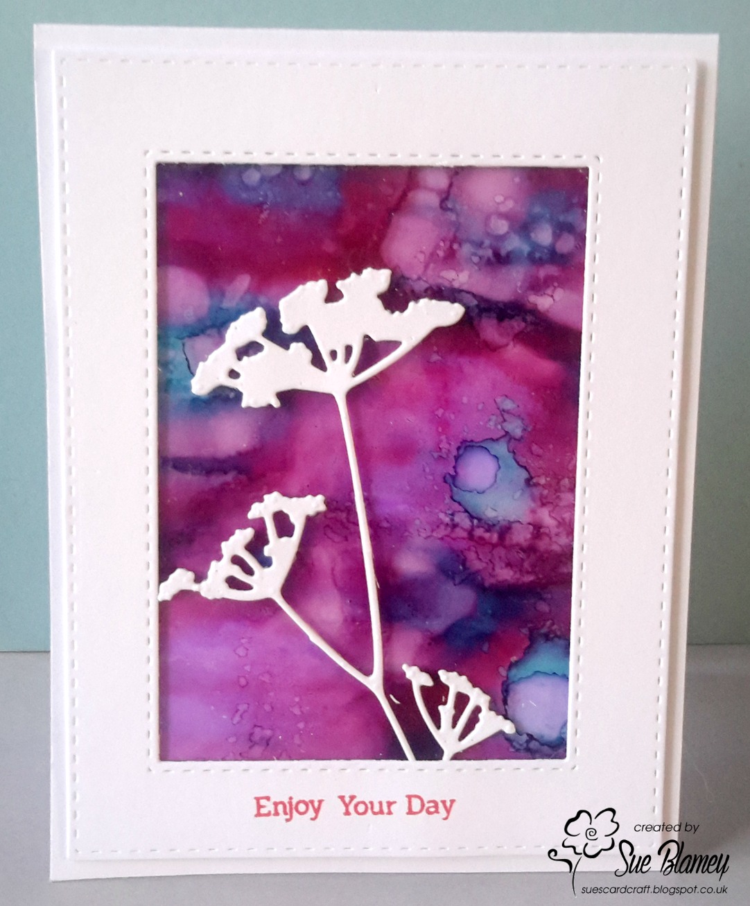 Sue's Card Craft: Alcohol inks on acetate