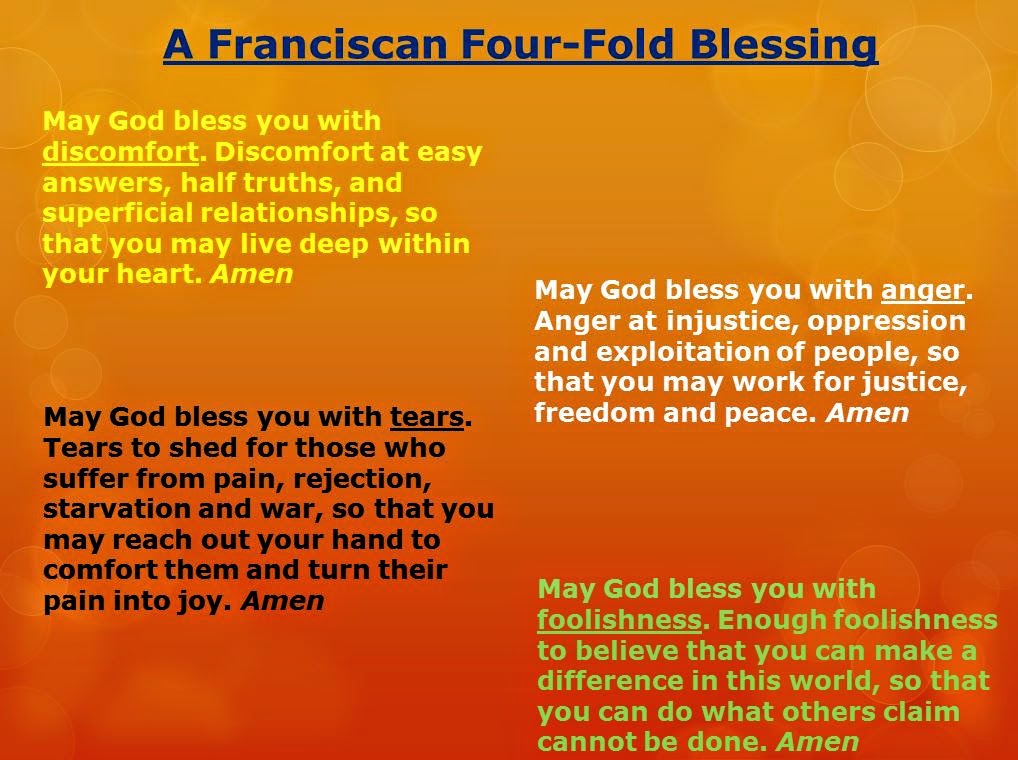 Yapdates: A Spiritual Odyssey: Midweek Meditation: "A Franciscan Blessing"