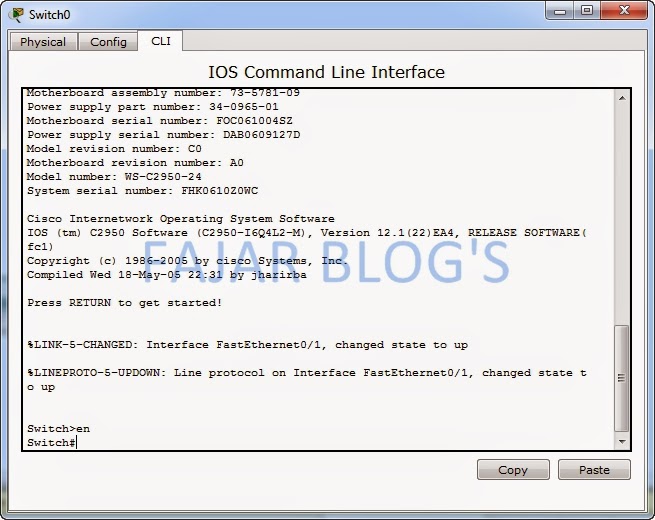 Konfigurasi Switch: Mengubah Nama Switch - Fajar Blog