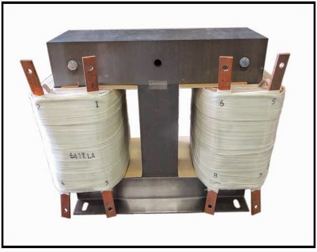 L/C Magnetics: 3 PH to 1 PH Transformer, 12 KVA, P/N 6411LA, Rev A