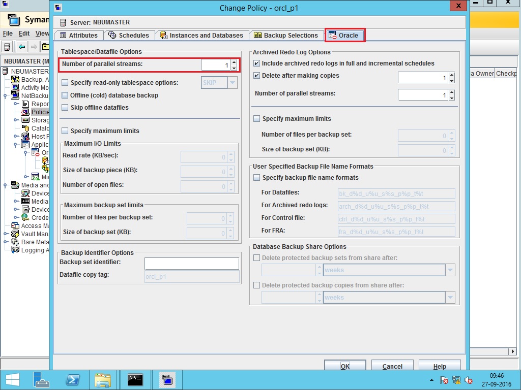 Remote Infrastructure Management Netbackup 7 7 2 Oracle Backup Configuration