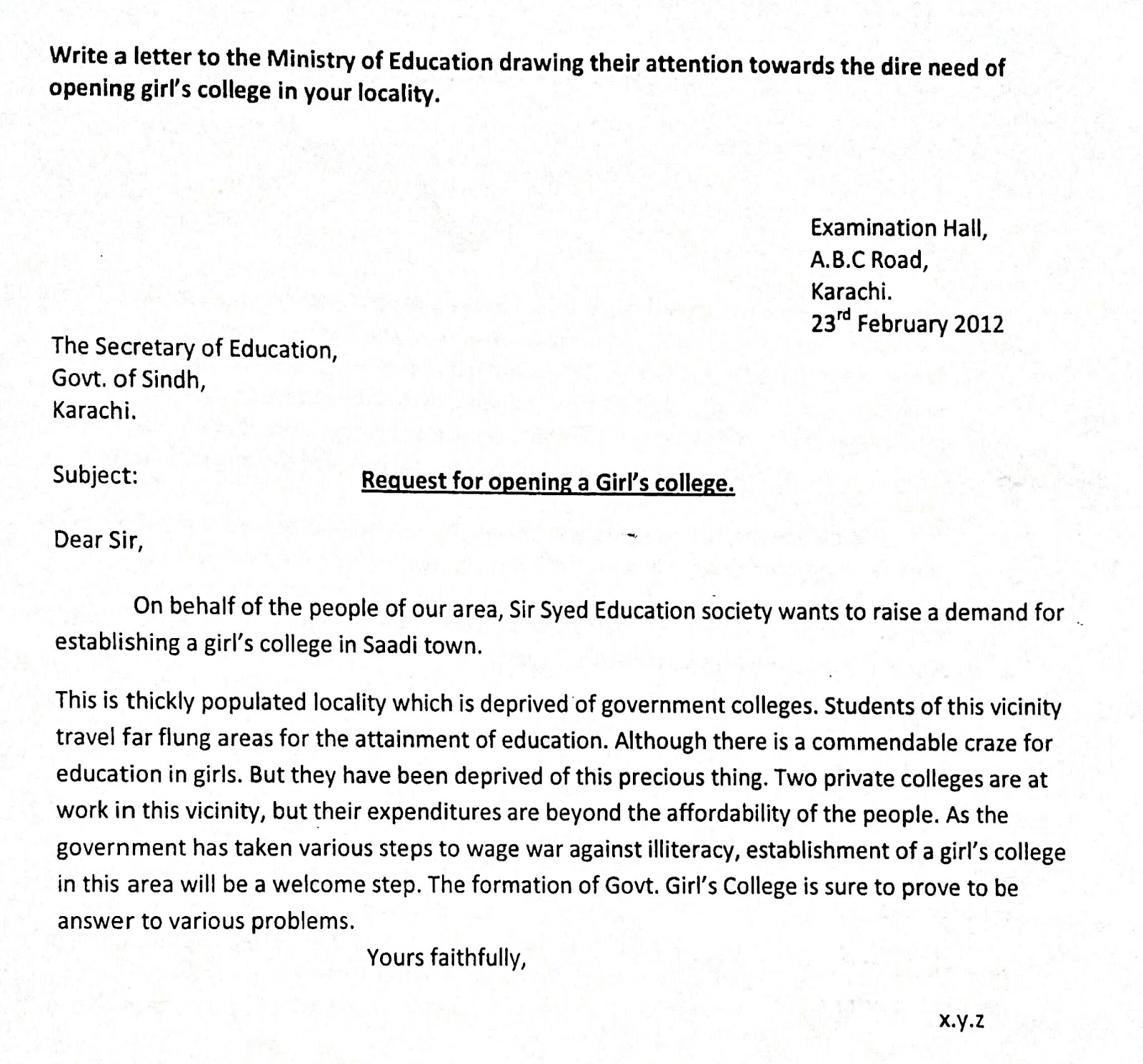 Education Is The Key To Success: Letters To The Ministry Of Education ...