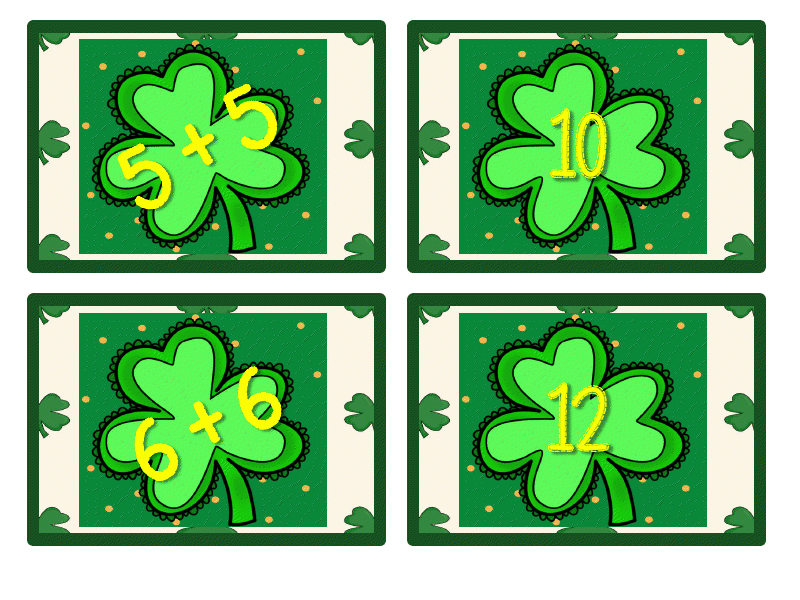 First Grade Funtastic: St. Patrick's Day Doubles Addition Equations ...
