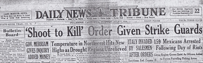 Jesse's Blog: Blood Orange: The Orange County Citrus Strike Of 1936