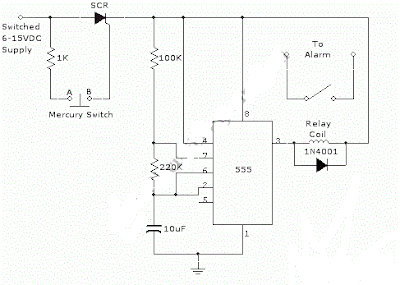 555 IC Timed Beeper Circuit Diagram