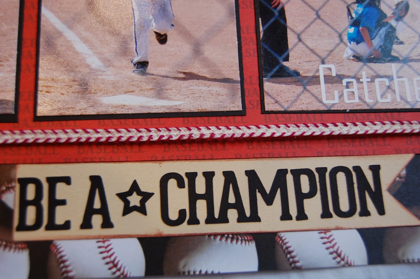 Scrappin' My Stress Away: Fall Baseball Layout