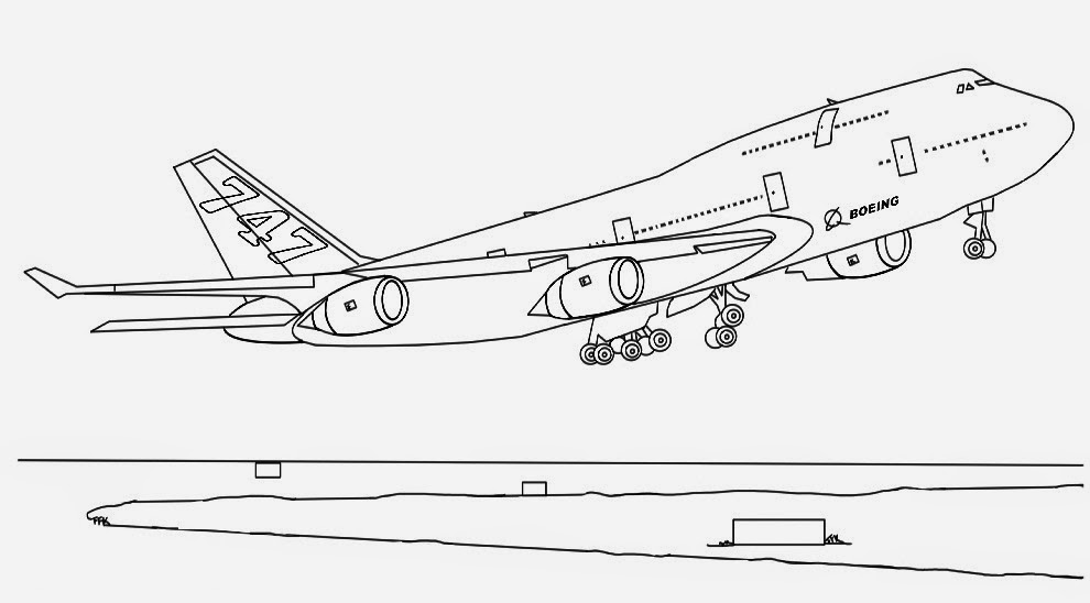 Coloring Boeing 787 Dreamliner Pages Airbus Airplanes Plane Aviones ...