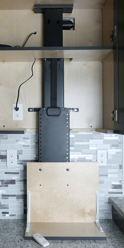 Hidden Kitchen Storage: How to Install a Motorized Lift For Small ...