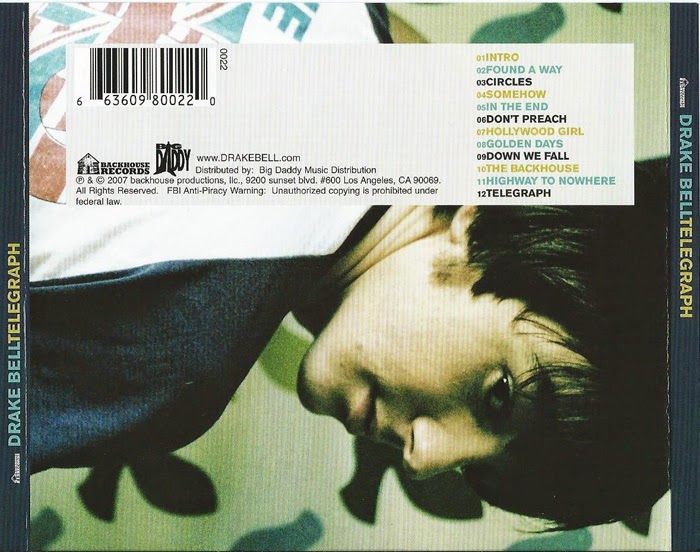 Encarte: Drake Bell - Telegraph - Encartes Pop