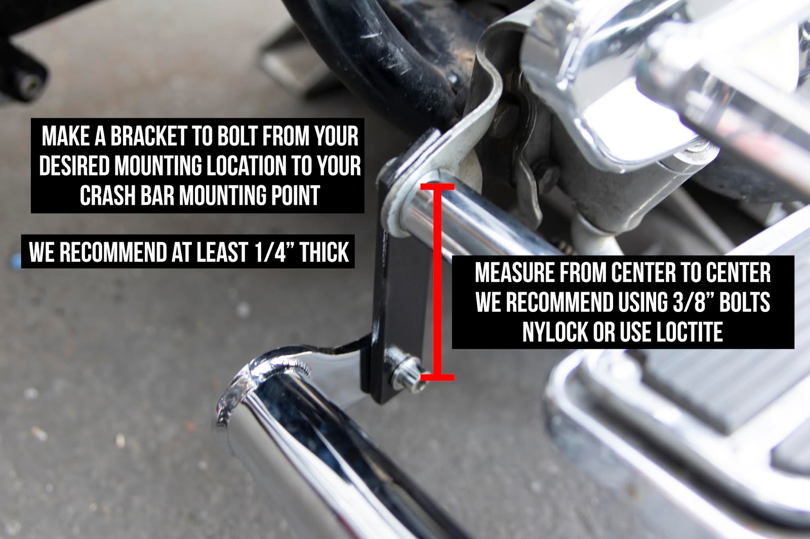 factory47: How to get a Factory 47 Shield crash bar to fit your Harley.