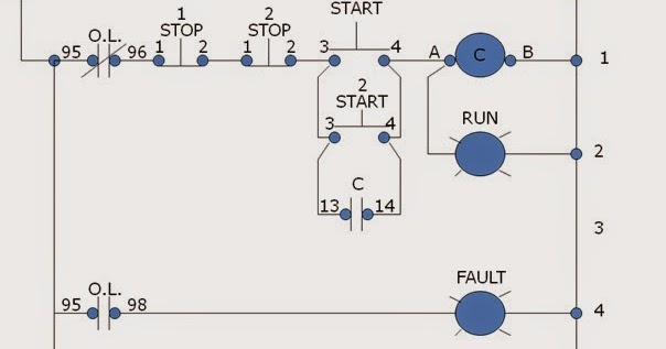 TWO STATION MOTOR CONTROL | Motor Control Operation and Circuits