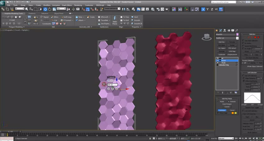 วิธีการ Edit Poly Modifierและ Modifier Stackใน 3ds Max Tutorial Graphic Cad Draiwng